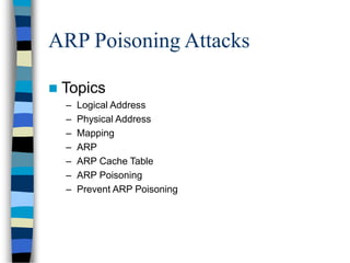 ARP Poisoning Attacks.ppt