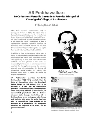 AR Prabhawalkar -Le Corbusier's Versatile Comrade & Founder Principal ...