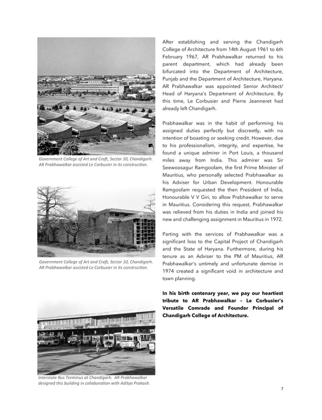 AR Prabhawalkar -Le Corbusier's Versatile Comrade & Founder Principal ...