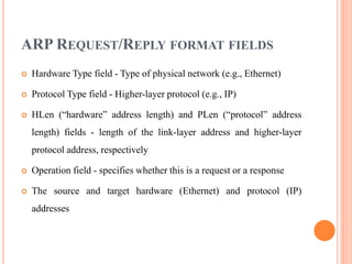 ARP,RARP,DHCP,ICMP NETWORKING PROTOCOLS INTERNET | PPTX