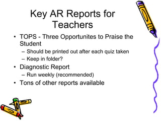 Accelerated Reader Teacher Training | PPT