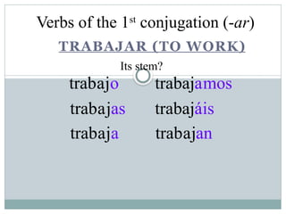 AR Present Tense WEB ppt of spanish verbs | PPT