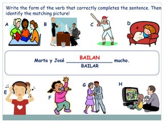 AR Present Tense WEB ppt of spanish verbs | PPT