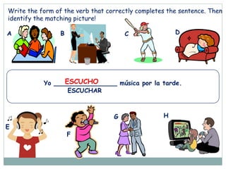 AR Present Tense WEB ppt of spanish verbs | PPT