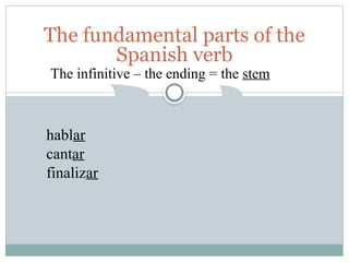 AR Present Tense WEB ppt of spanish verbs | PPTX