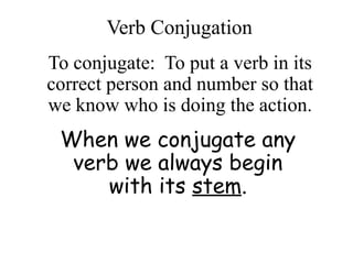 AR Present Tense WEB ppt of spanish verbs | PPTX