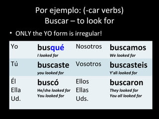 AR preterite verbs | PPT
