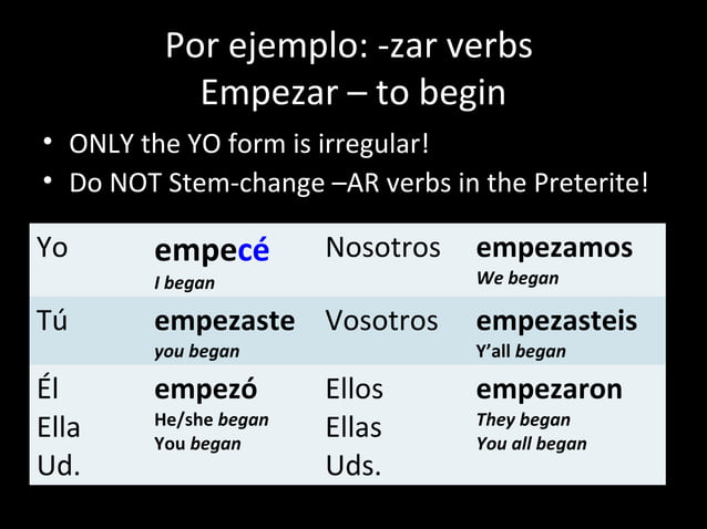 AR preterite verbs | PPT
