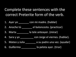 AR preterite verbs | PPT