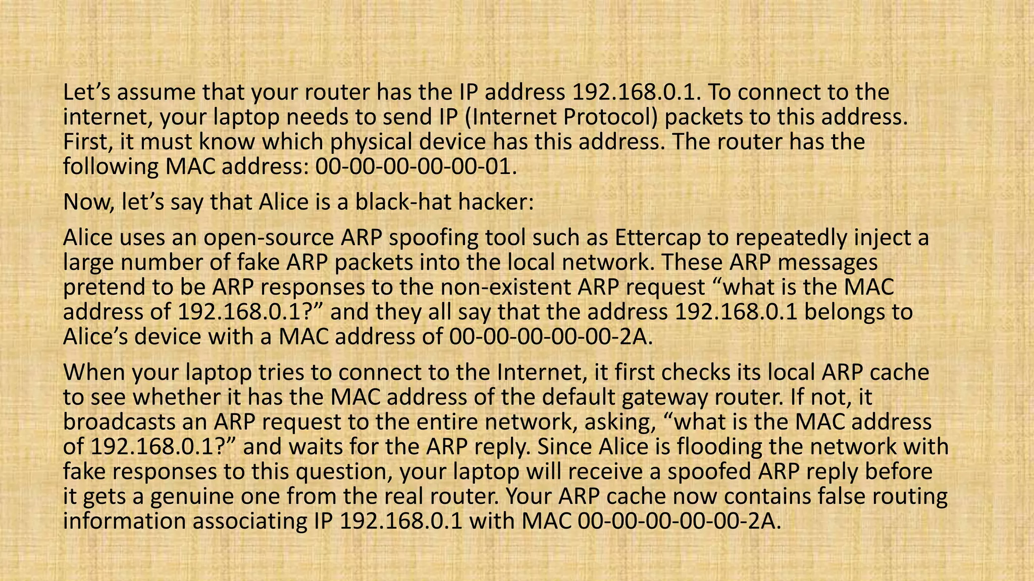 Arp Spoofingpptx 