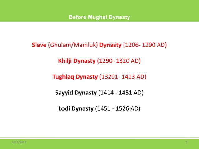 Lecture 08: Islamic Architecture in India_Mughal Dynasty | PPT