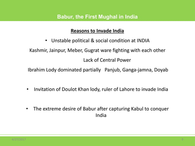 Lecture 08: Islamic Architecture in India_Mughal Dynasty | PPT