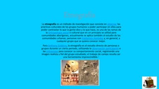 Antropologia Cultural | PPTX