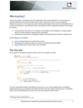 Arquillian in a nutshell | PDF | Desktop Publishing | Computer Software ...