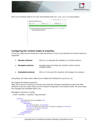 Arquillian in a nutshell | PDF | Desktop Publishing | Computer Software ...