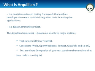 Introduction to Arquillian framework | PPT
