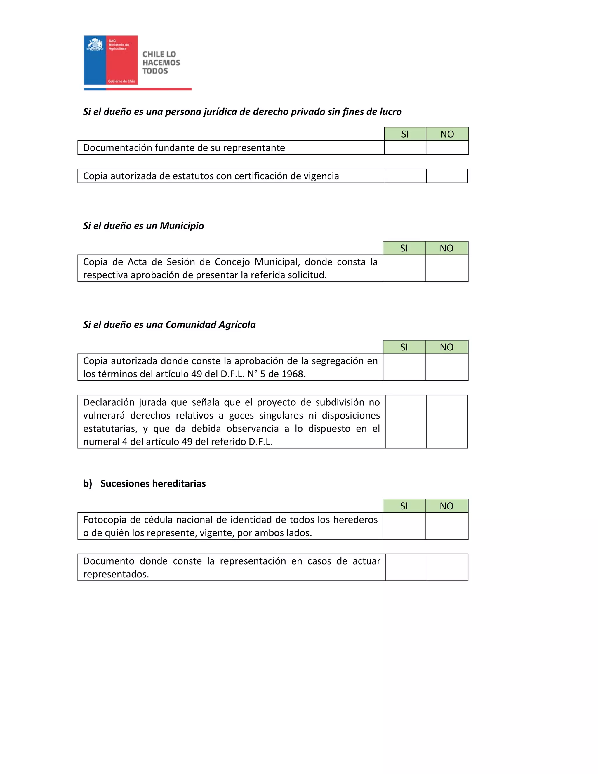 Arquitecto subdivisiones SAG Santiago Región Metropolitana | PDF