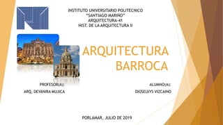 ARQUITECTURA BARROCA | PPTX