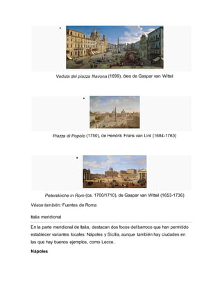 Arquitectura barroca en italia | DOCX