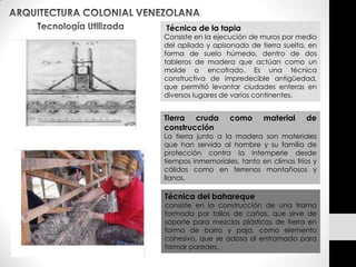 Arquitectura colonial venezolana | PDF