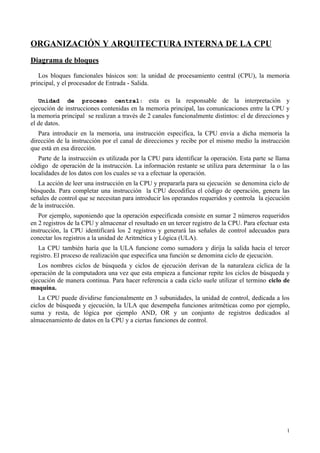 Arquitectura de la cpu | DOC