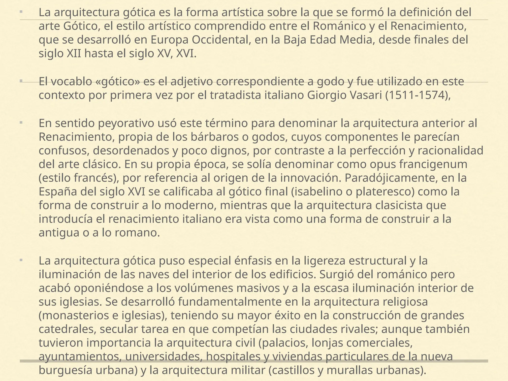 historia de la arquitectura gotica para avance | PPTX