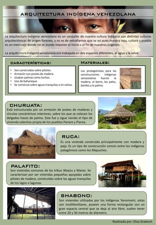 Arquitectura indigena venezolana. | PDF