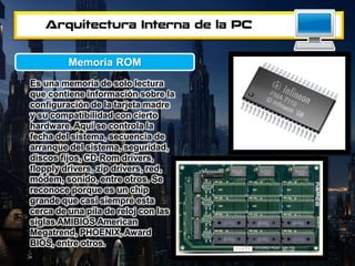 Arquitectura interna de la pc | PPTX