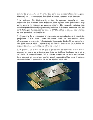 Arquitectura interna del procesador | DOCX