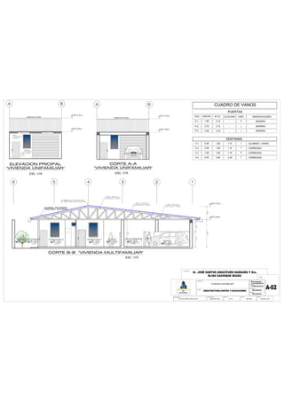 Plano De La Casa Dibujo Elevaciones