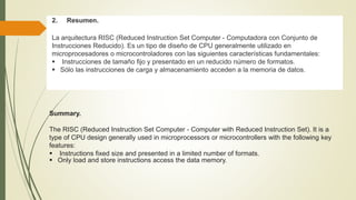 Arquitectura risc | PPTX