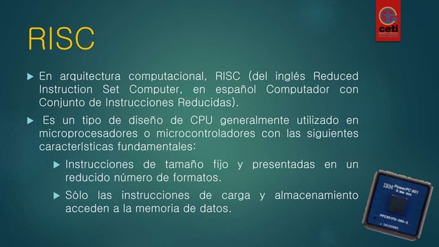 Arquitecturas risc y cisc