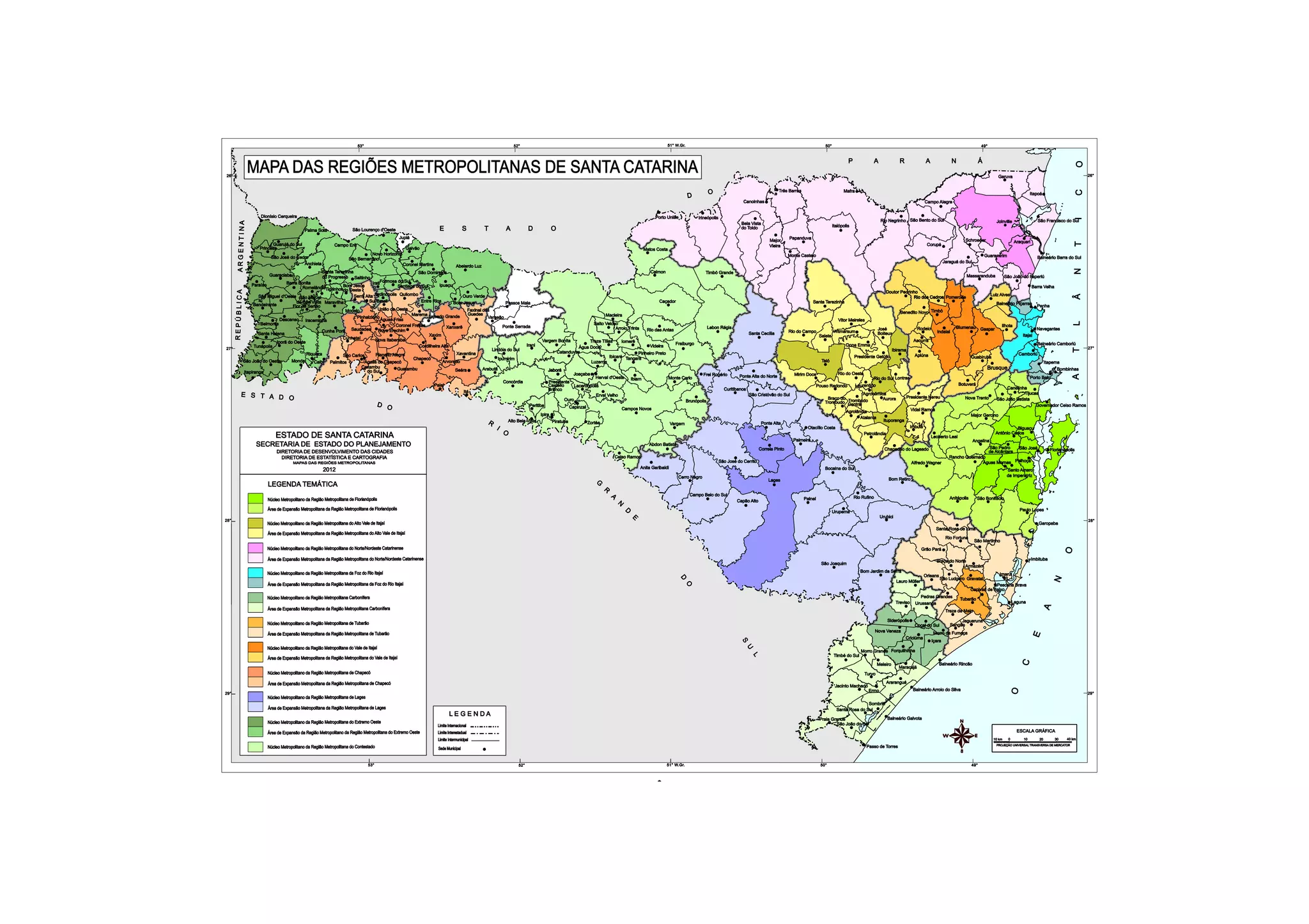 Mapa de Santa Catarina - IBGE | PPT