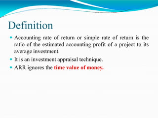 Average rate 0f return | PPTX