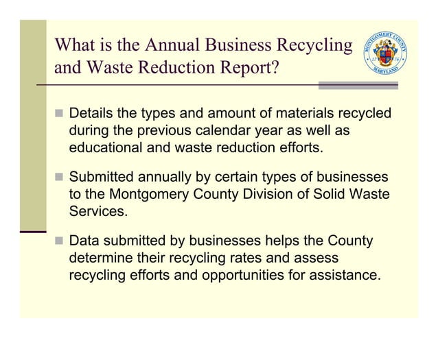 SORRT Recycling Report Webinar | PPT