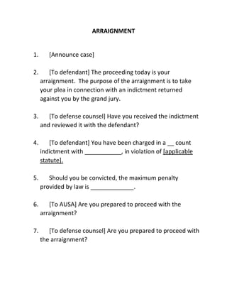 Arraignment Script for Defendant in Federal Court.pdf