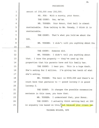 Arraignment transcript | PDF | Crime & Harmful Acts to Individuals ...