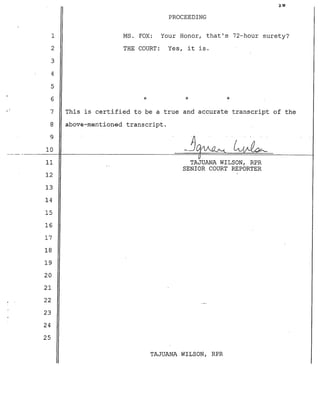 Arraignment transcript | PDF | Crime & Harmful Acts to Individuals ...