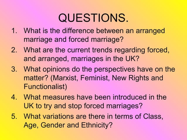Arranged and forced marriages | PPT