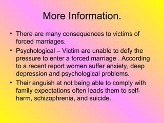 Arranged and forced marriages | PPT