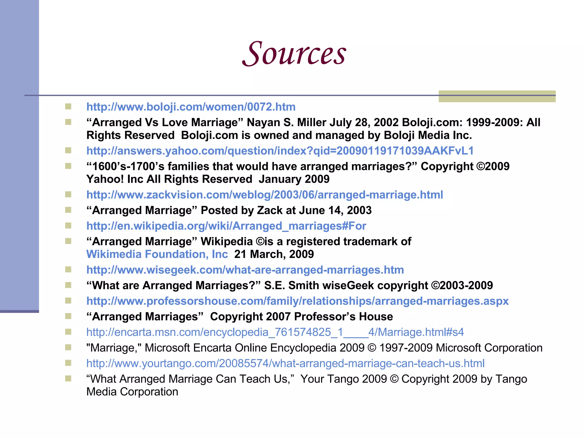 Arranged Marriages | PPT