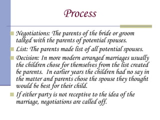 Arranged Marriages | PPT