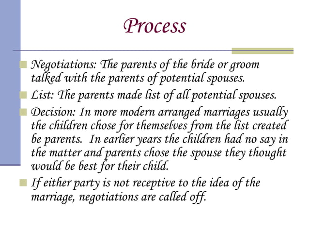 Arranged Marriages | PPT