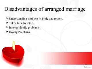 Arranged marriage vs love marriage | PPT