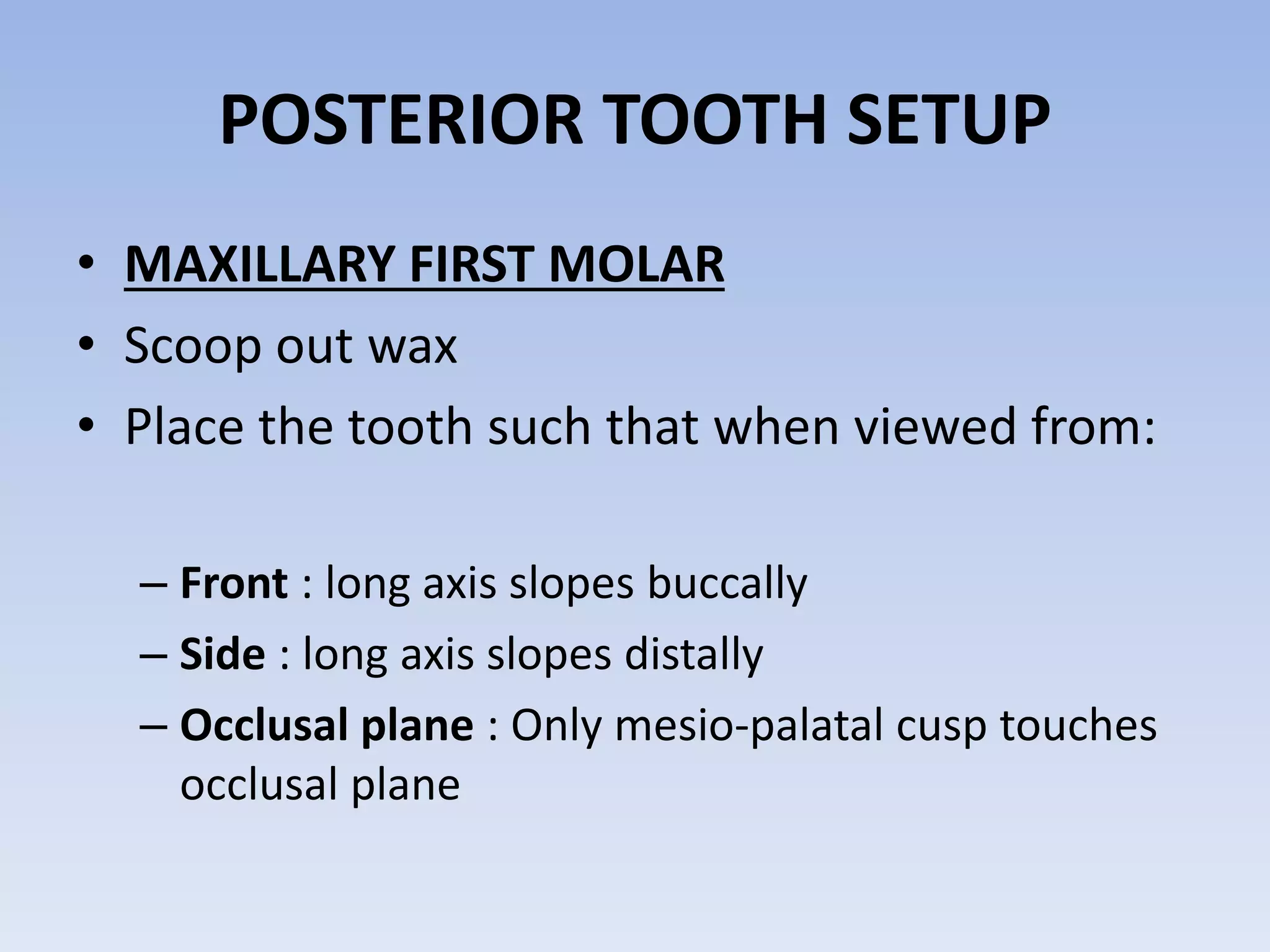 Arrangement of artificial teeth | PPTX