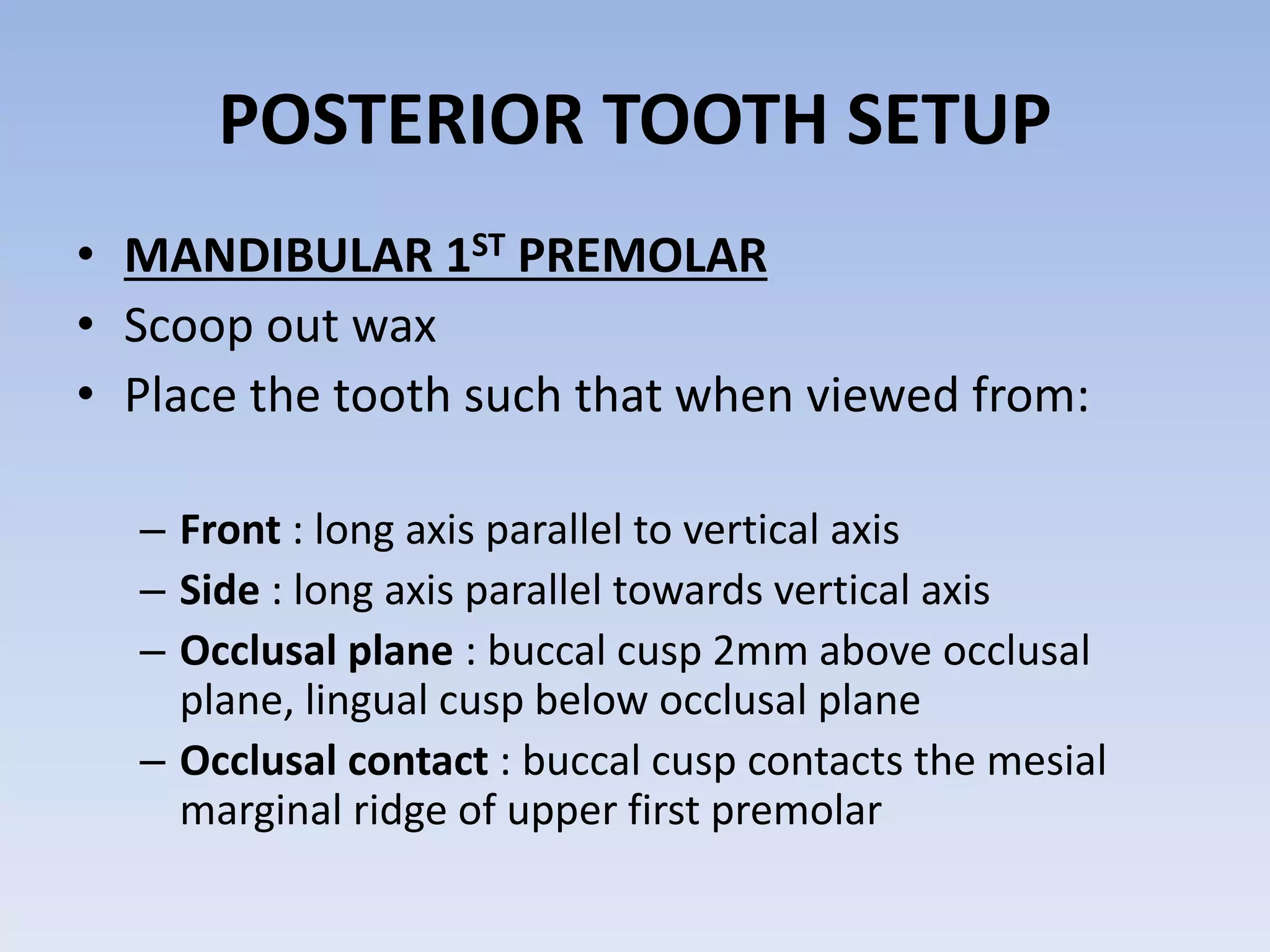 Arrangement of artificial teeth | PPTX