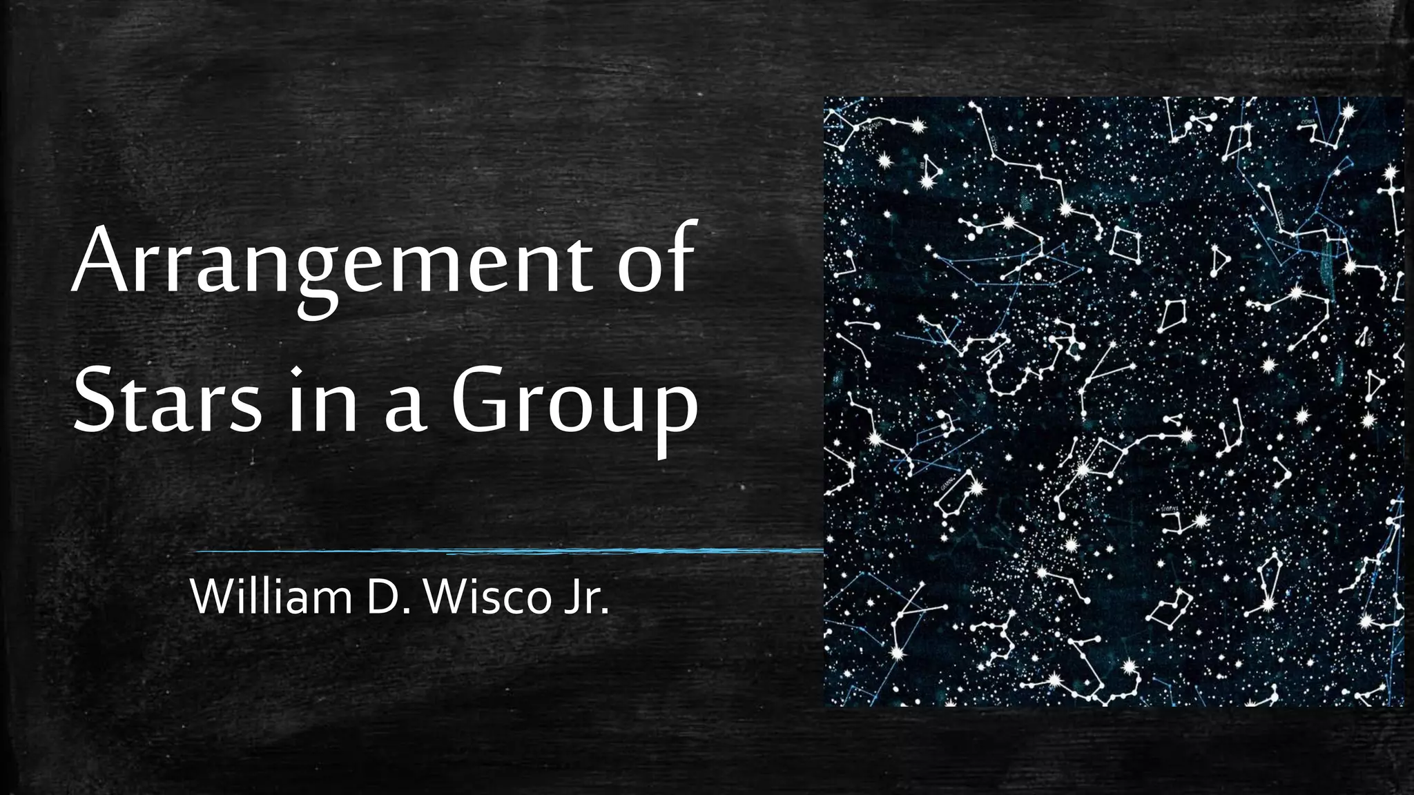 Arrangement of stars in a group | PPTX