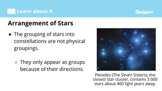 Arrangement of Stars, Position of Constellations - Week 5.pptx