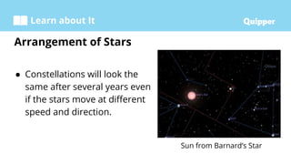 Arrangement of Stars, Position of Constellations - Week 5.pptx