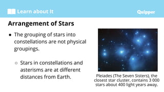 Arrangement of Stars, Position of Constellations - Week 5.pptx